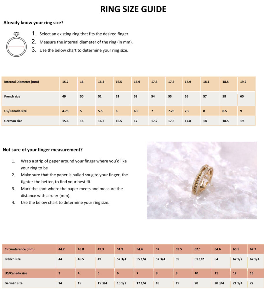 Ring Size Chart - Atelier79